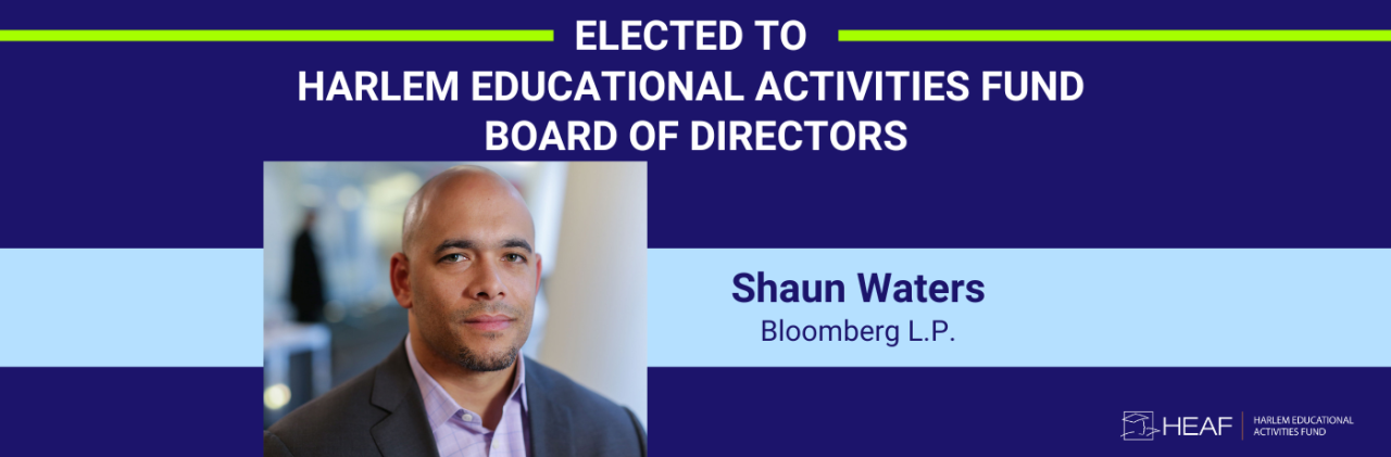 Shaun Waters Elected to Harlem Educational Activities Fund Board of ...